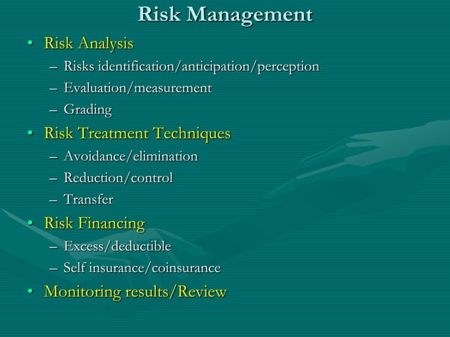 Risk Management in Insurance Sector | PPT