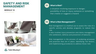 Risk management .. WE WILL SOLVE THE PROBLEMS To understand all about ...