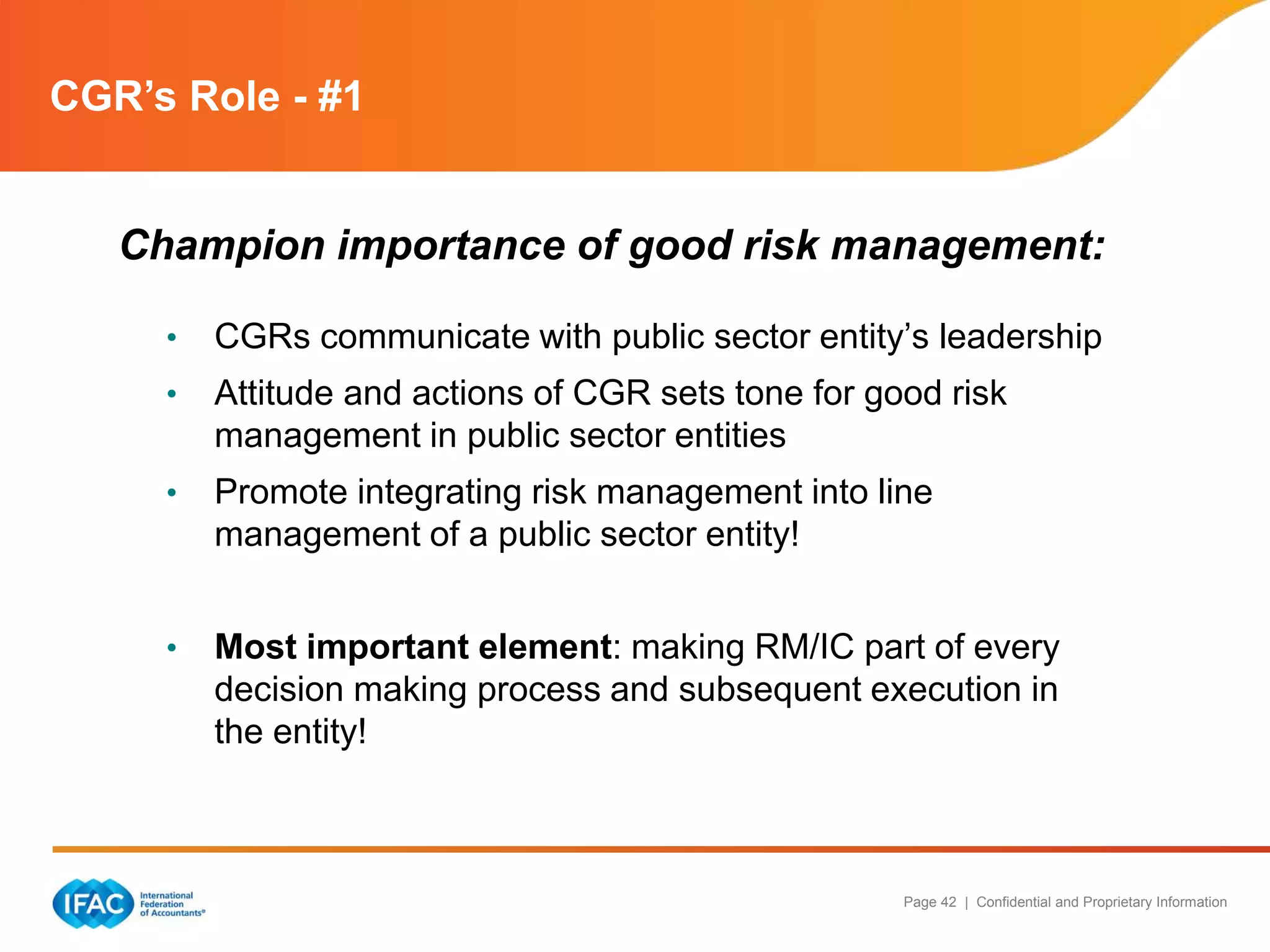 Risk Management and Internal Control in the Public Sector | PPTX