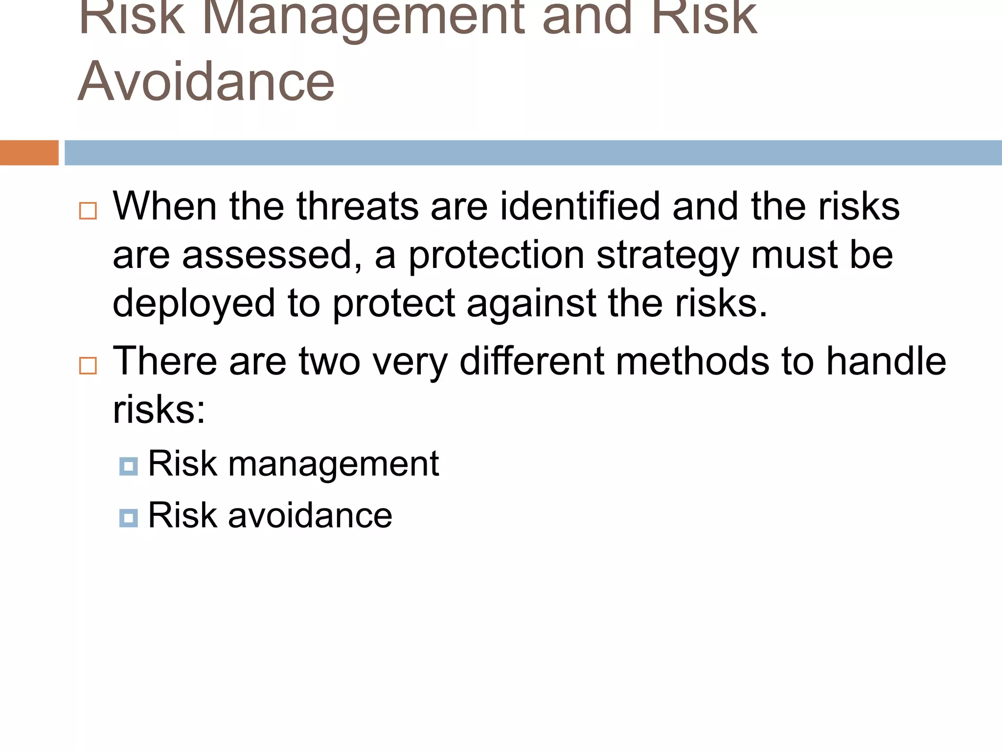 Risk management and risk avoidance | PPTX