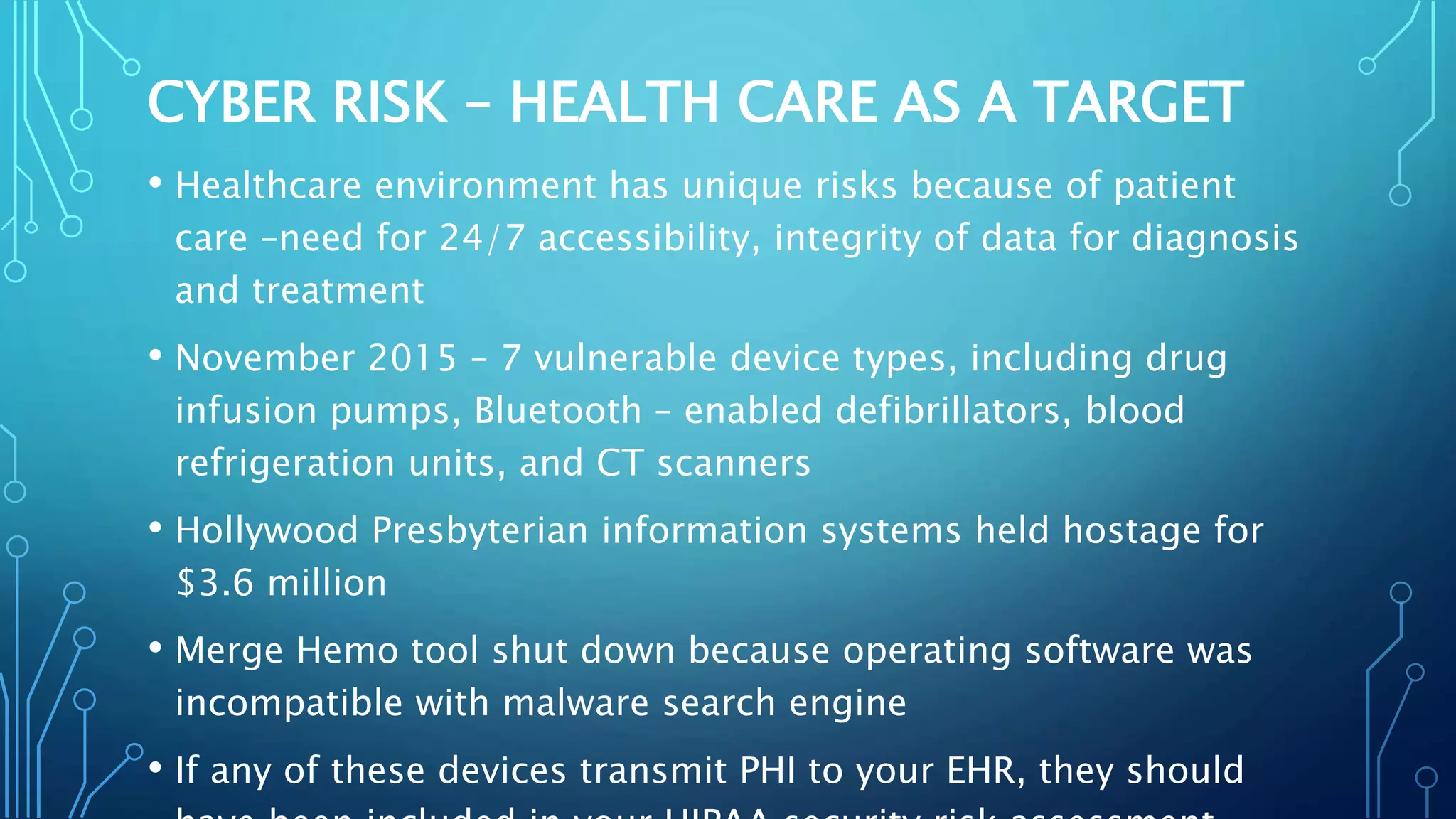Risk Management Approach to Cyber Security | PPTX