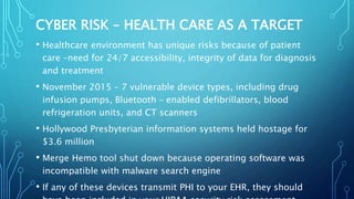 Risk Management Approach to Cyber Security | PPTX