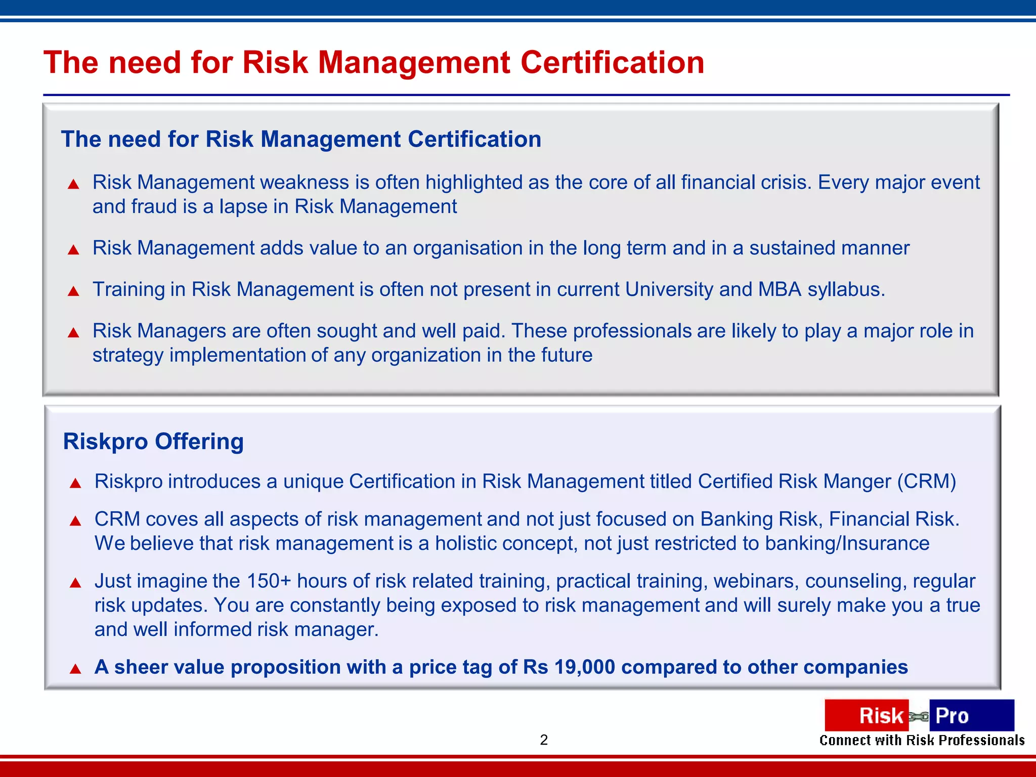Risk Management Certification | PDF