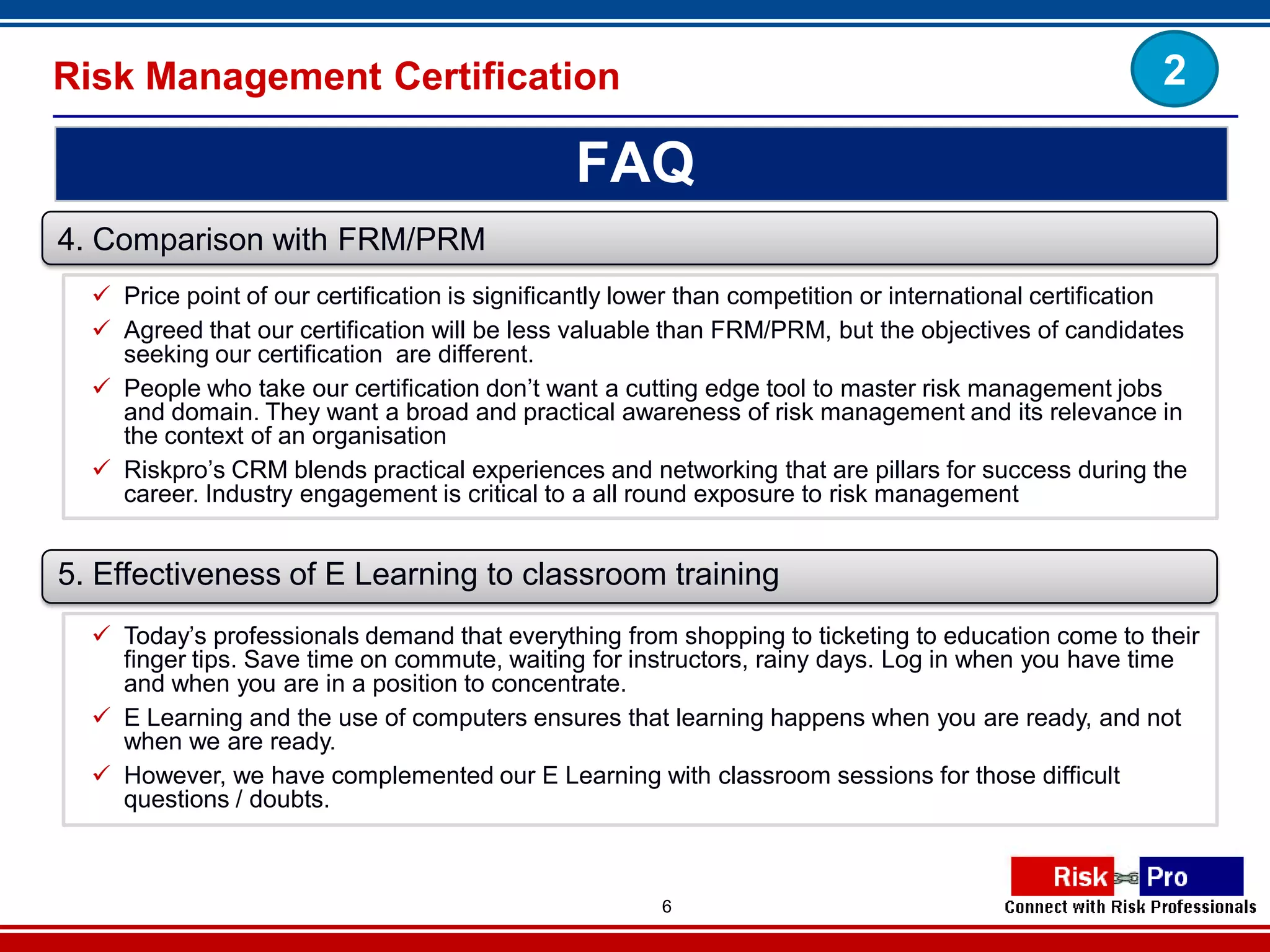 Risk Management Certification | PDF