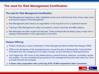 Risk Management Certification | PDF