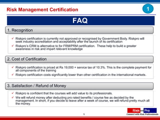 Risk Management Certification | PDF