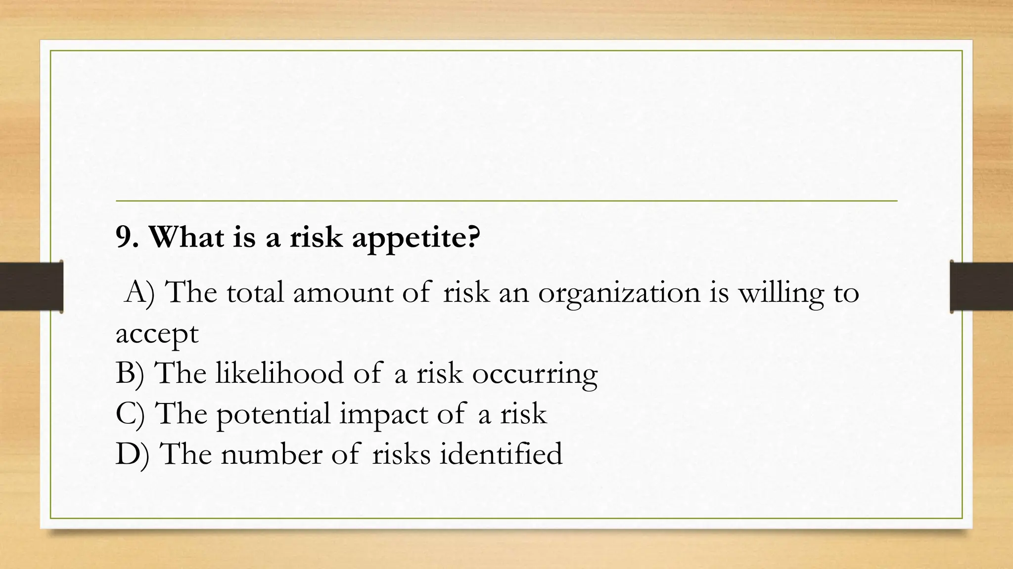 RISK MANAGEMENT CHAPTER 1 Quiz NO 1.pptx