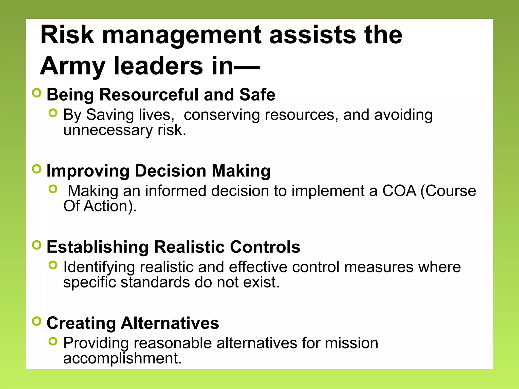 Military + Civilian Best Practices: Risk Management ver 1.1 | PPT