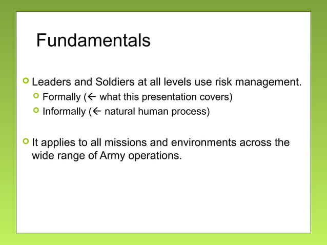 Military + Civilian Best Practices: Risk Management ver 1.1 | PPT