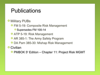 Army Risk Management Examples