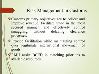 Customs Risk Management PPT.Presentation | PPTX