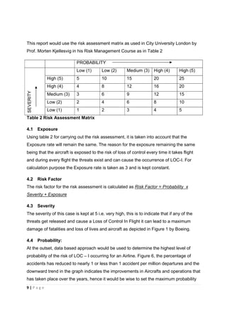 Risk Management Assessement for Loss of Control In Flight | PDF