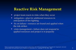 Risk Management by Roger S. Pressman | PPT