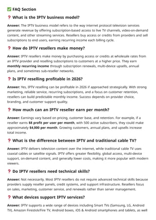 IPTV Business Model Explained: How Resellers Make Monthly Recurring ...