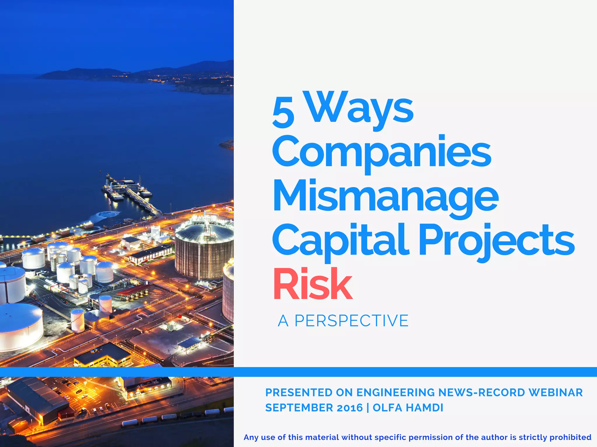 5 Ways Companies Mismanage Capital Projects Risk | PPT
