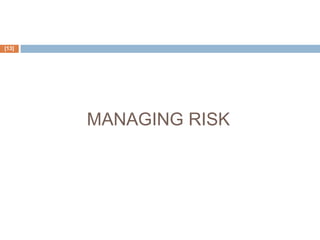 Risk management for creative types | PPTX