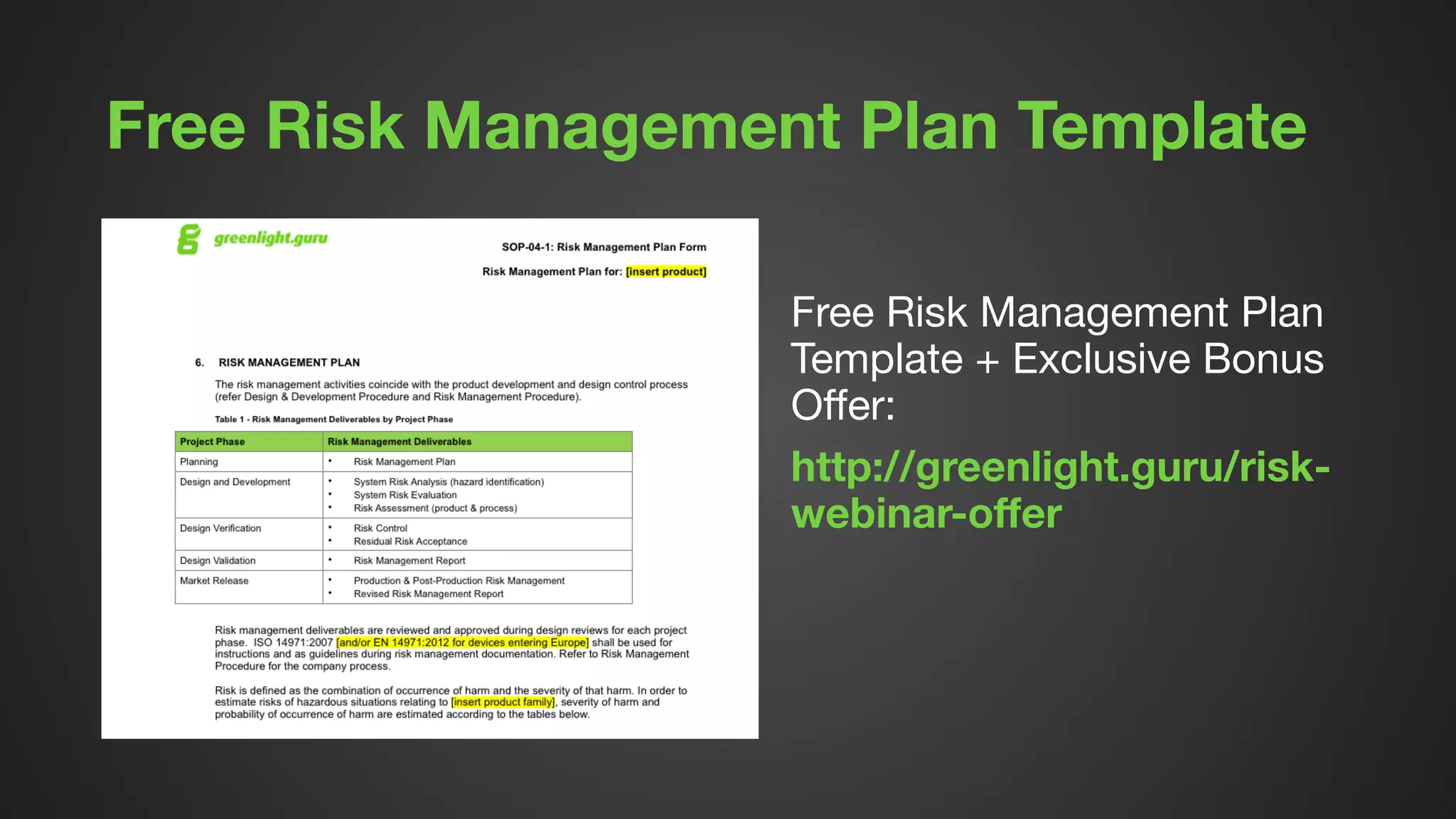 Risk Management for Medical Devices - ISO 14971 Overview | PDF