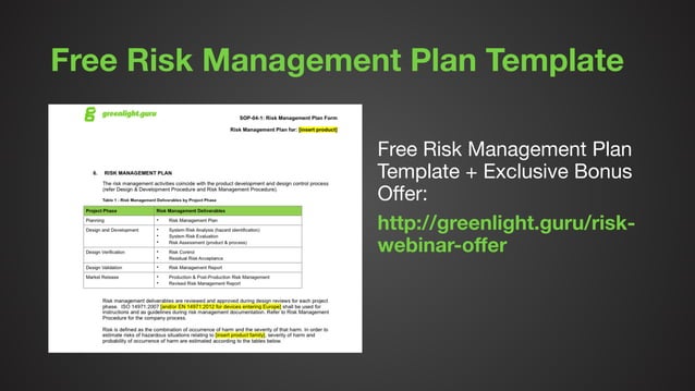 Risk Management for Medical Devices - ISO 14971 Overview | PDF