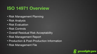 Risk Management for Medical Devices - ISO 14971 Overview | PDF