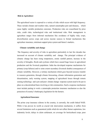 Risk management in agriculture | PDF