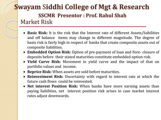 Risk management in banks | PPTX