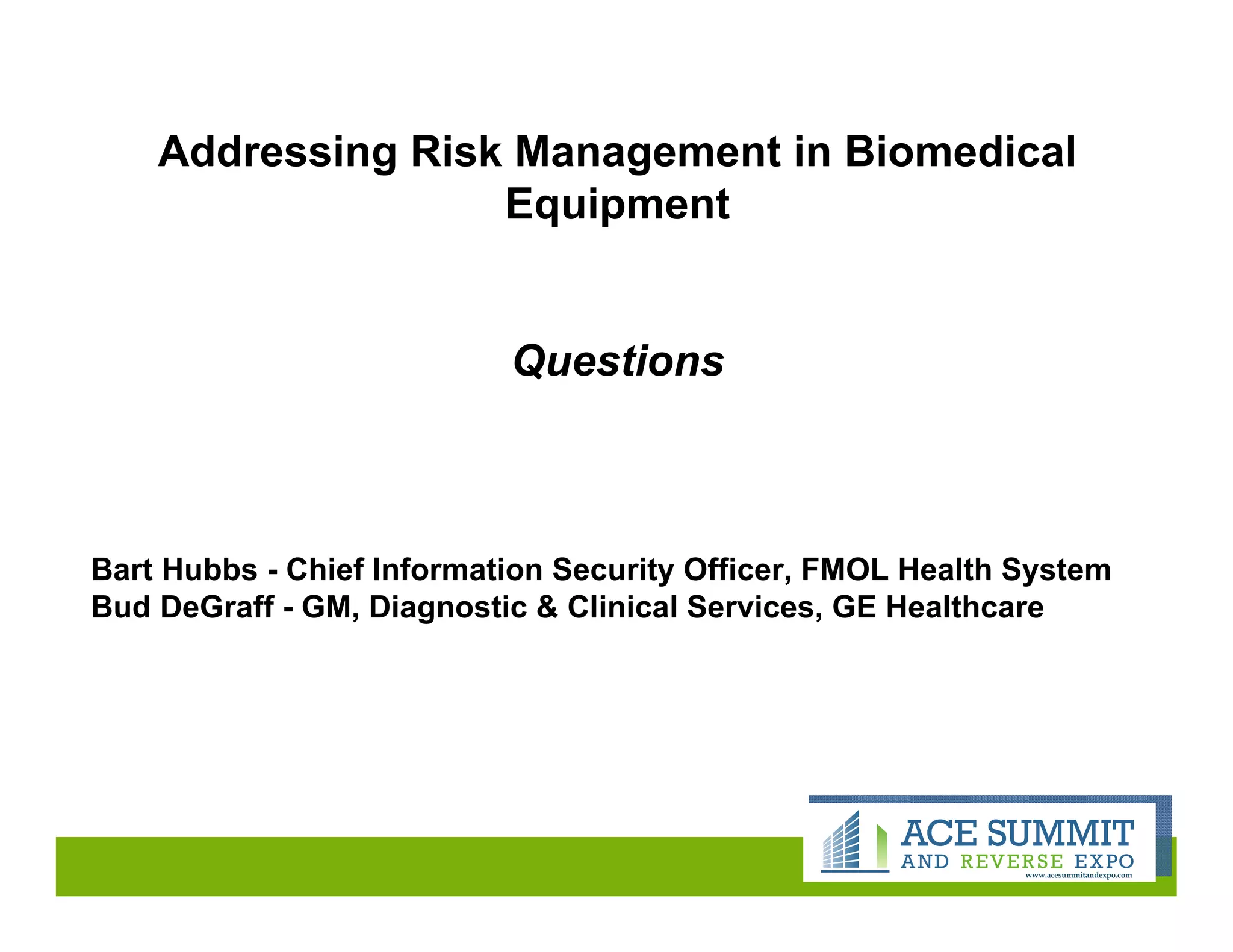 Information Security Risk Management in Biomedical Equipment | PDF