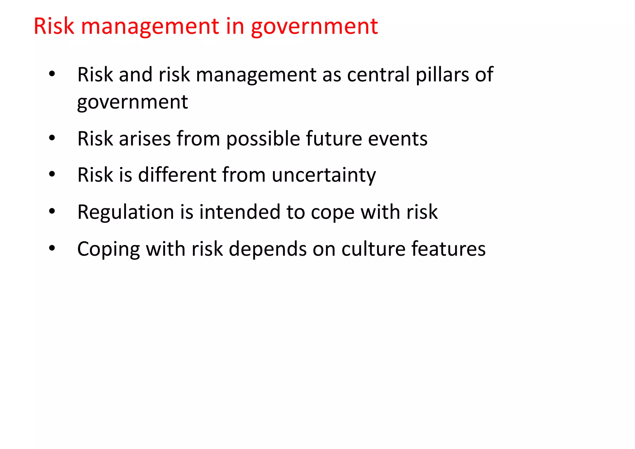 Risk management in government | PDF | Science