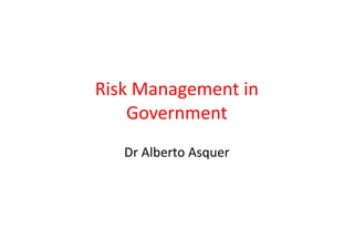 Risk management in government | PDF | Science