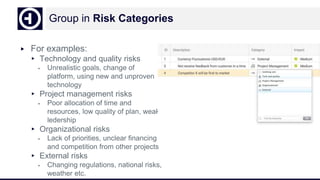 Risk management in Hansoft | PPTX