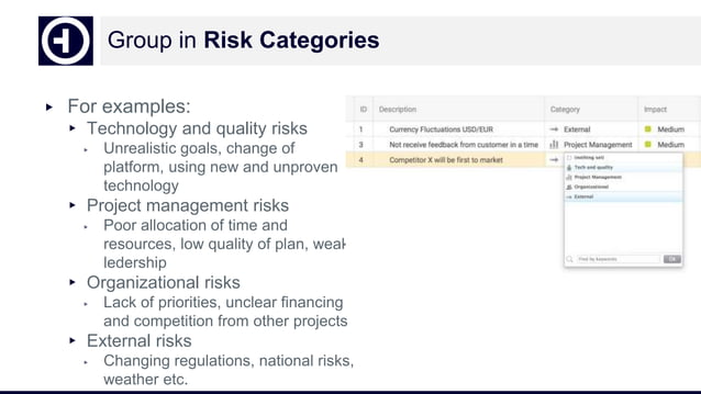 Risk management in Hansoft | PPT