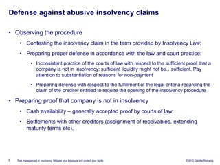 Risk Management In Insolvency | PDF