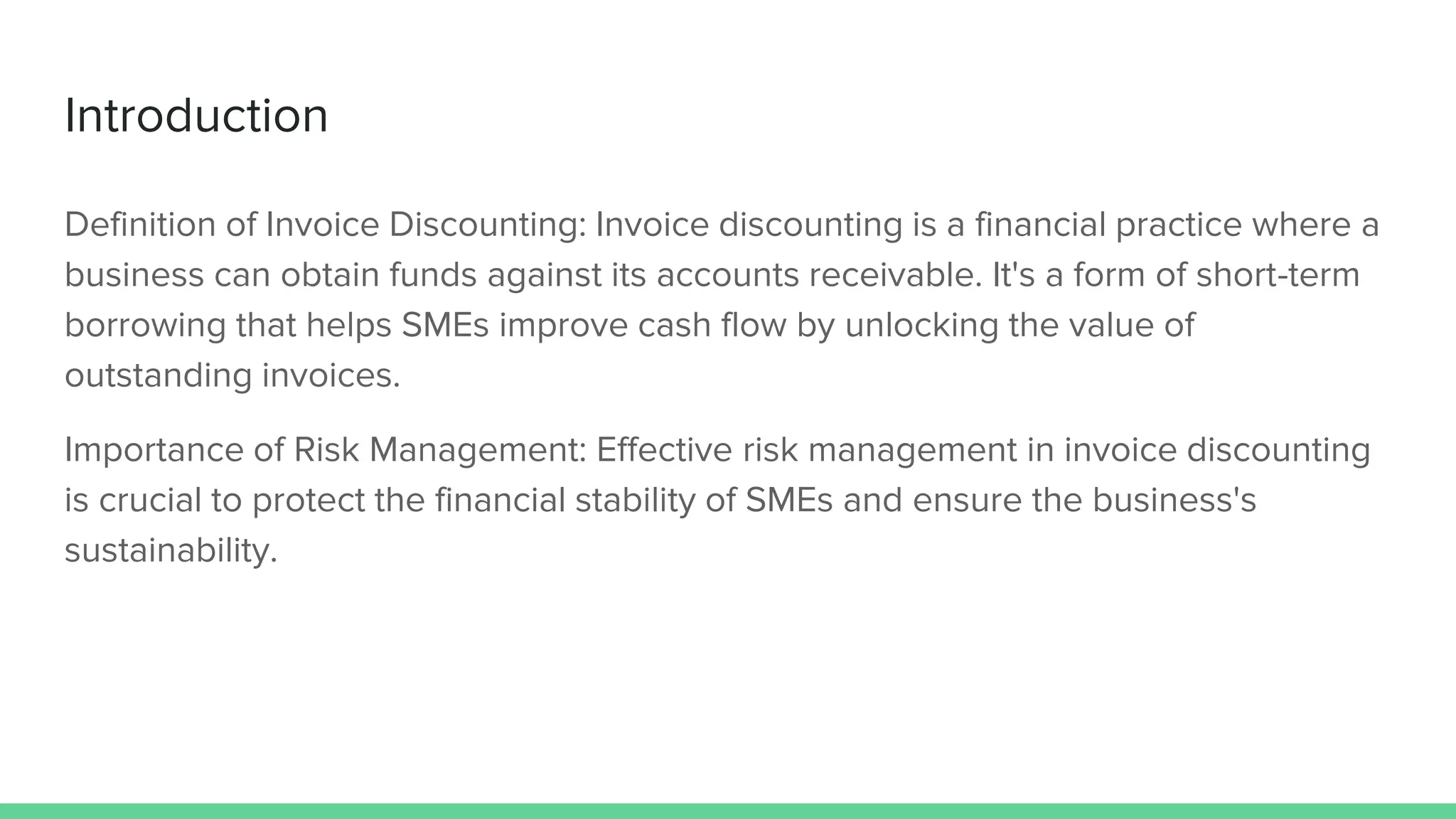 Mitigating Risks in Invoice Discounting: Strategies for SME Financial ...