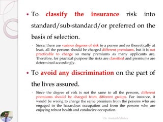 Risk management in Life Insurance by Dr. Amitabh Mishra | PDF