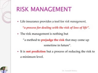 Risk management in Life Insurance by Dr. Amitabh Mishra | PDF