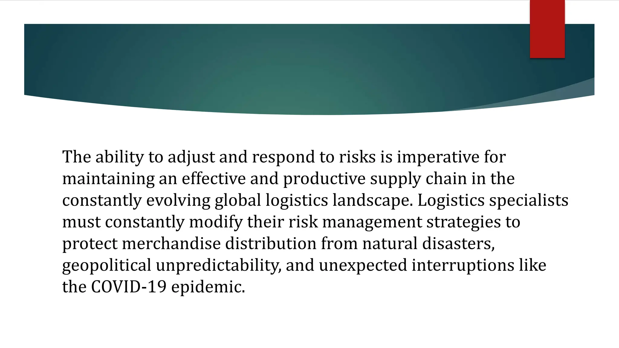 Risk Management in Logistics: Strategies for a Resilient Supply Chain ...
