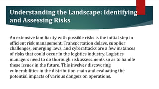 Risk Management in Logistics: Strategies for a Resilient Supply Chain ...