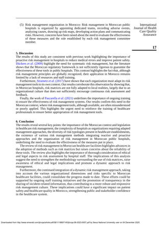 Risk management in Moroccan public hospitals_ a literature review | PDF