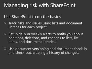 Risk Management in SharePoint Governance | PPTX
