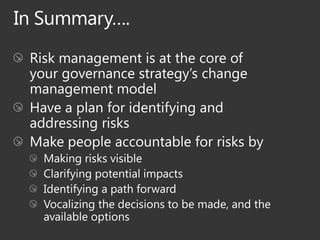 Risk Management in SharePoint Governance | PPTX
