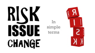 Risk management in simple terms with some humor | PPTX