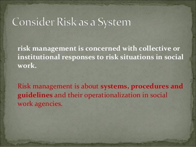 Managing Risk in Social Work