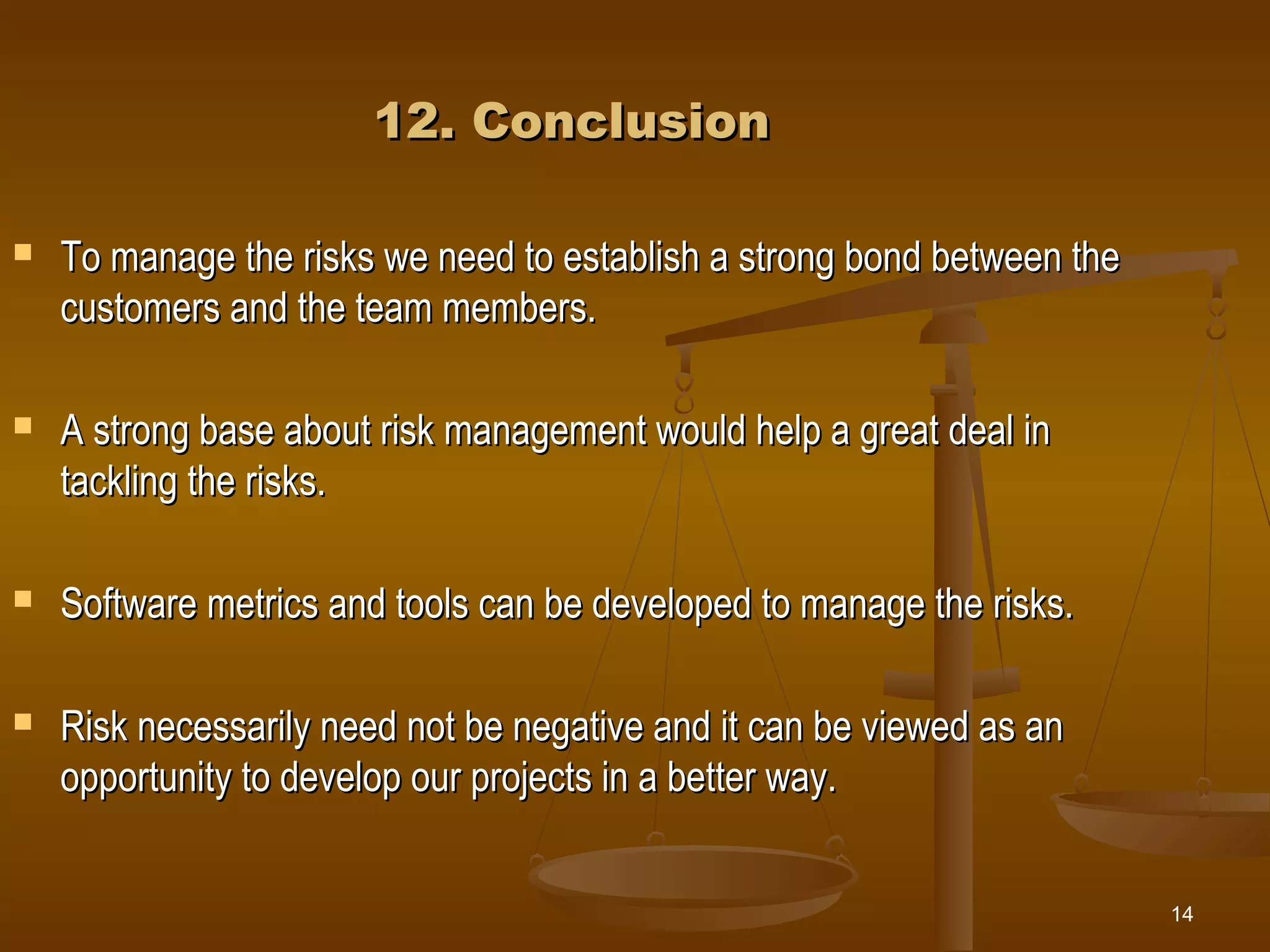 Risk management in software engineering | PPT