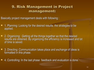 Risk management in software engineering | PPT