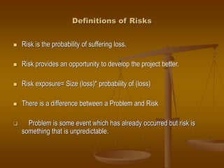RISK MANAGEMENT IN SOFTWARE ENGINEERING.ppt | Business Administration ...