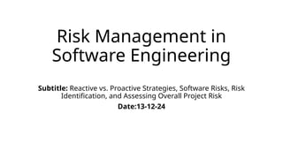 Risk Management in Software Engineering.pptx