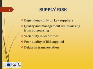 Risk management in supply chain | PPTX