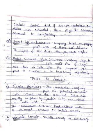 Risk management and insurance | B.COM SEM-6TH | Hand written Notes | by ...