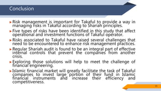 Risk Management in Takaful Operation | PPTX