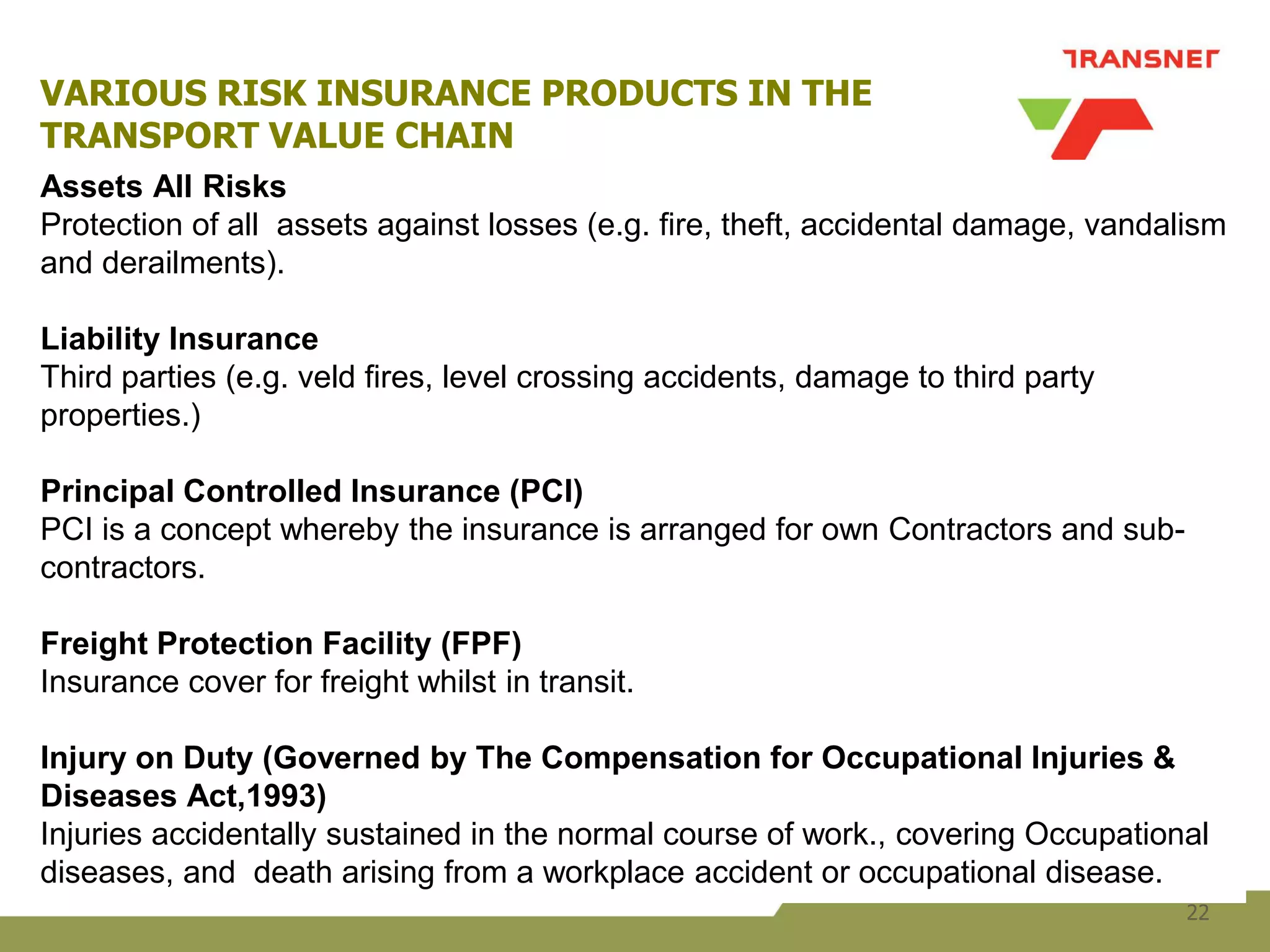 Risk management in the transport value chain | PPT