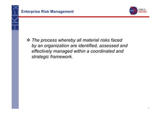 Meeting the Challenges of Enterprise Risk Management | PDF
